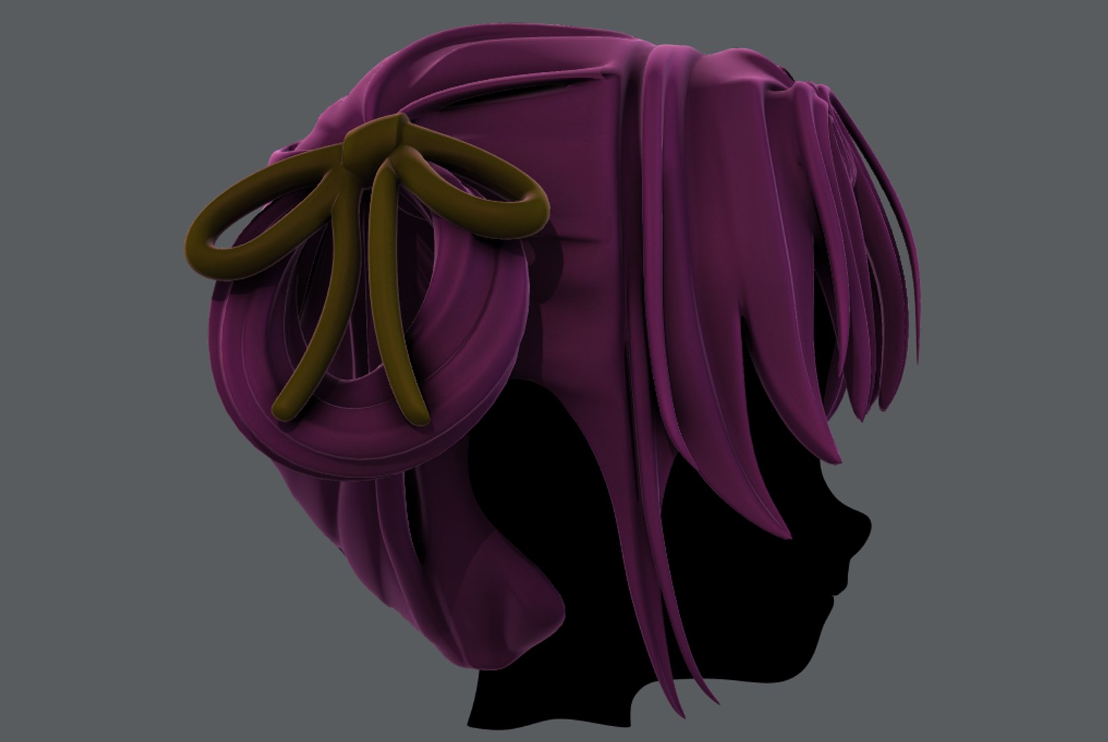Hair style girl v54 3D model - TurboSquid 1359478