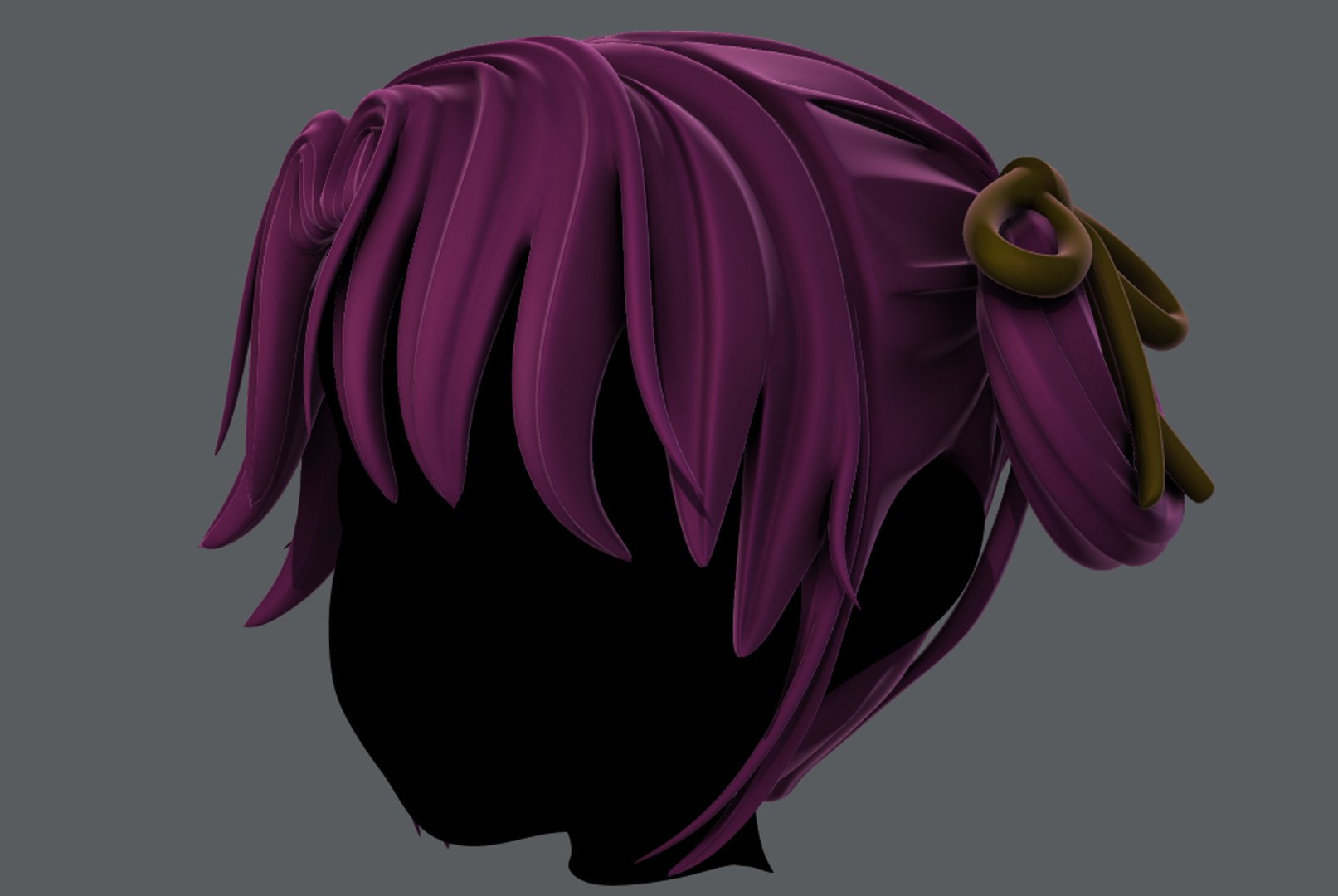 Hair style girl v54 3D model - TurboSquid 1359478