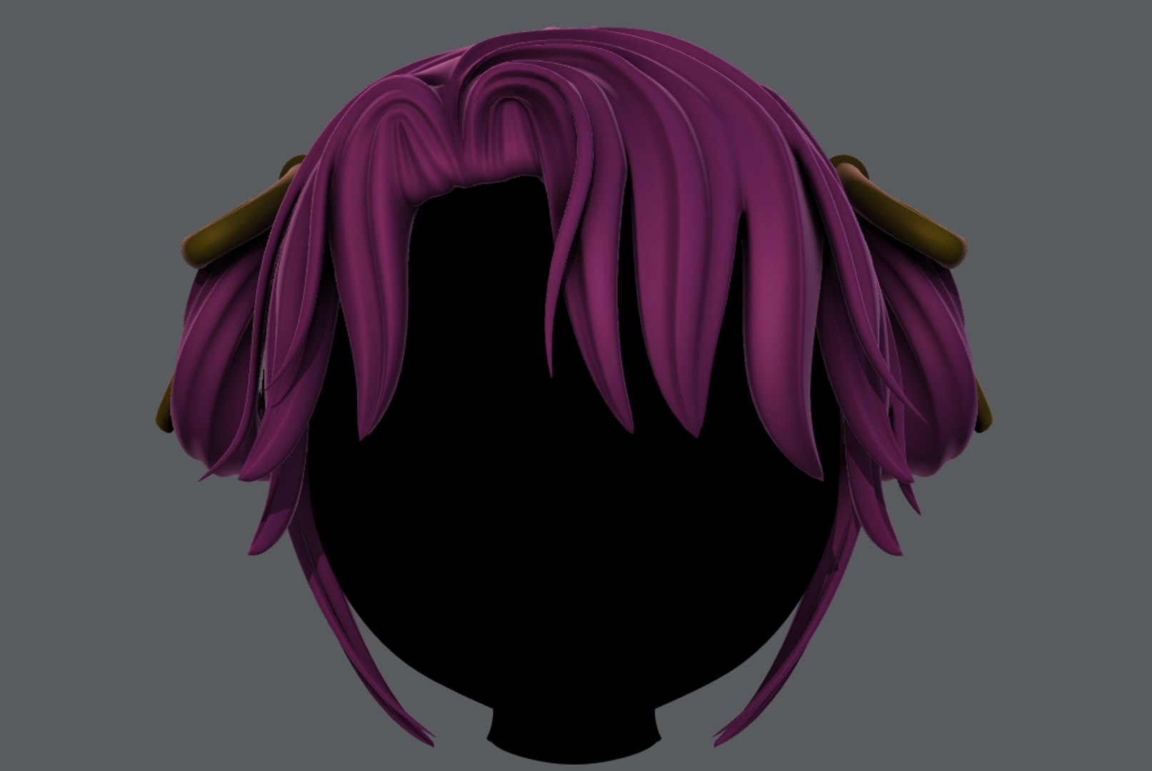 Hair style girl v54 3D model - TurboSquid 1359478