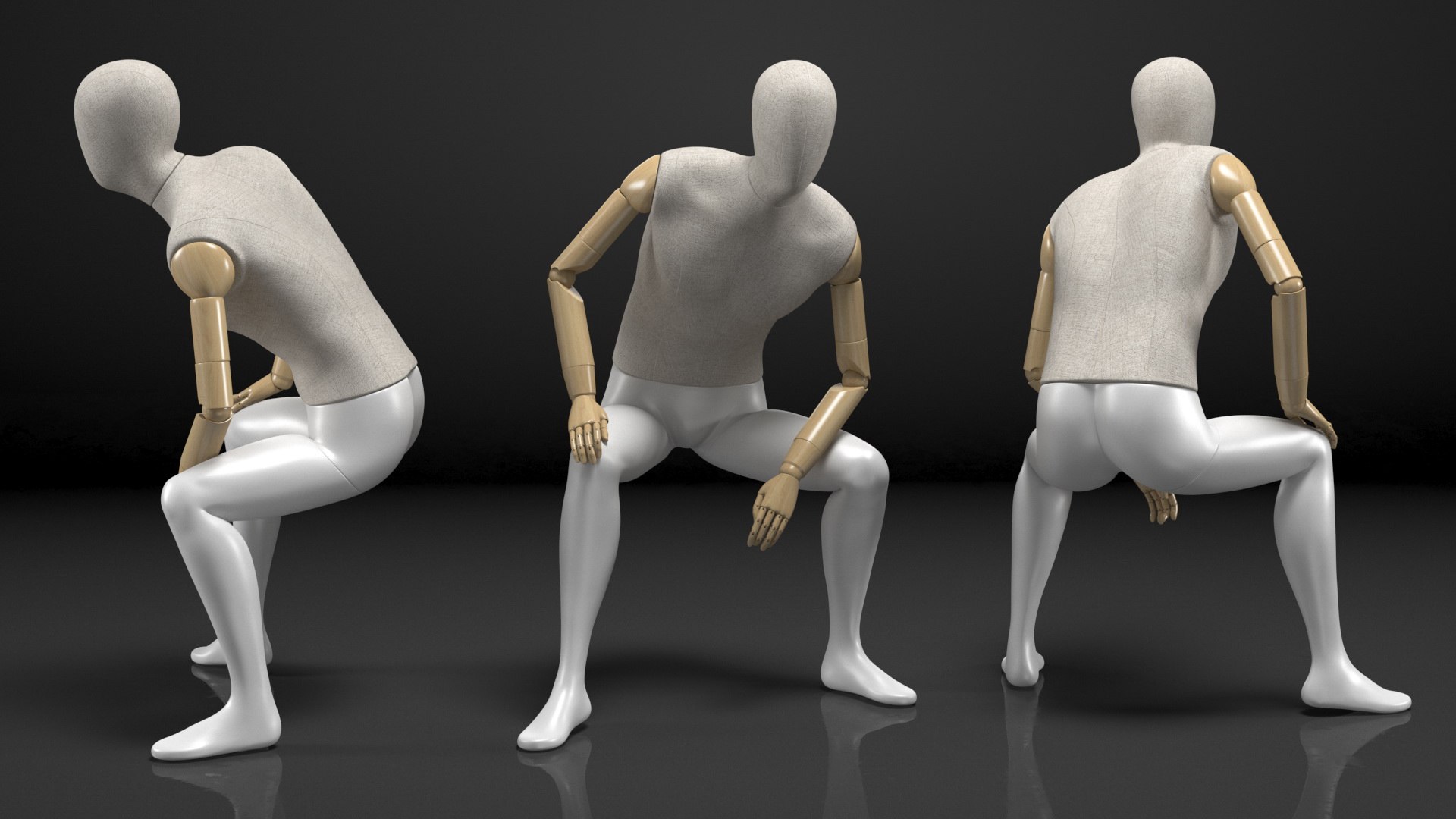 3D Flexible Manikin Sitting Pose - TurboSquid 1845141
