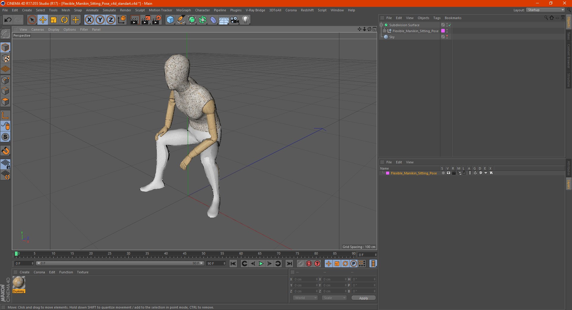 3D Flexible Manikin Sitting Pose - TurboSquid 1845141