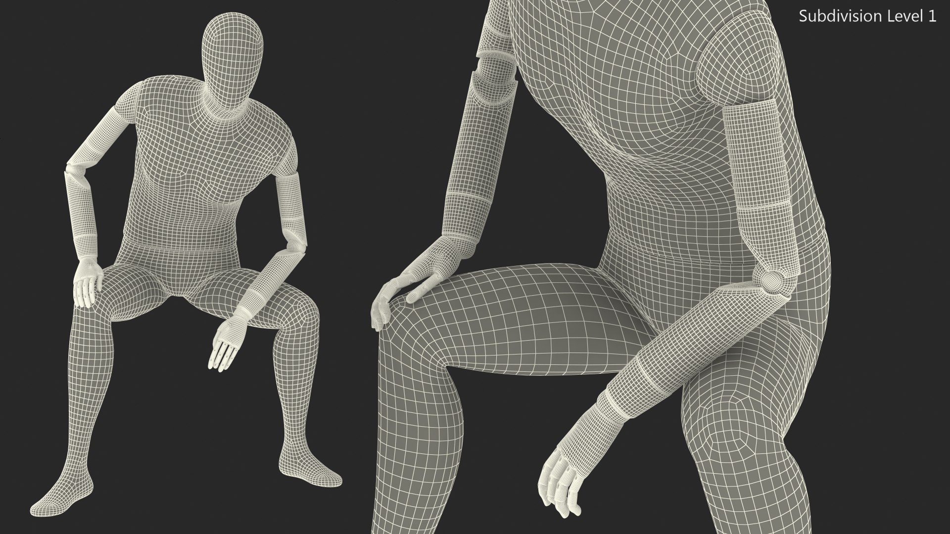 3D Flexible Manikin Sitting Pose - TurboSquid 1845141