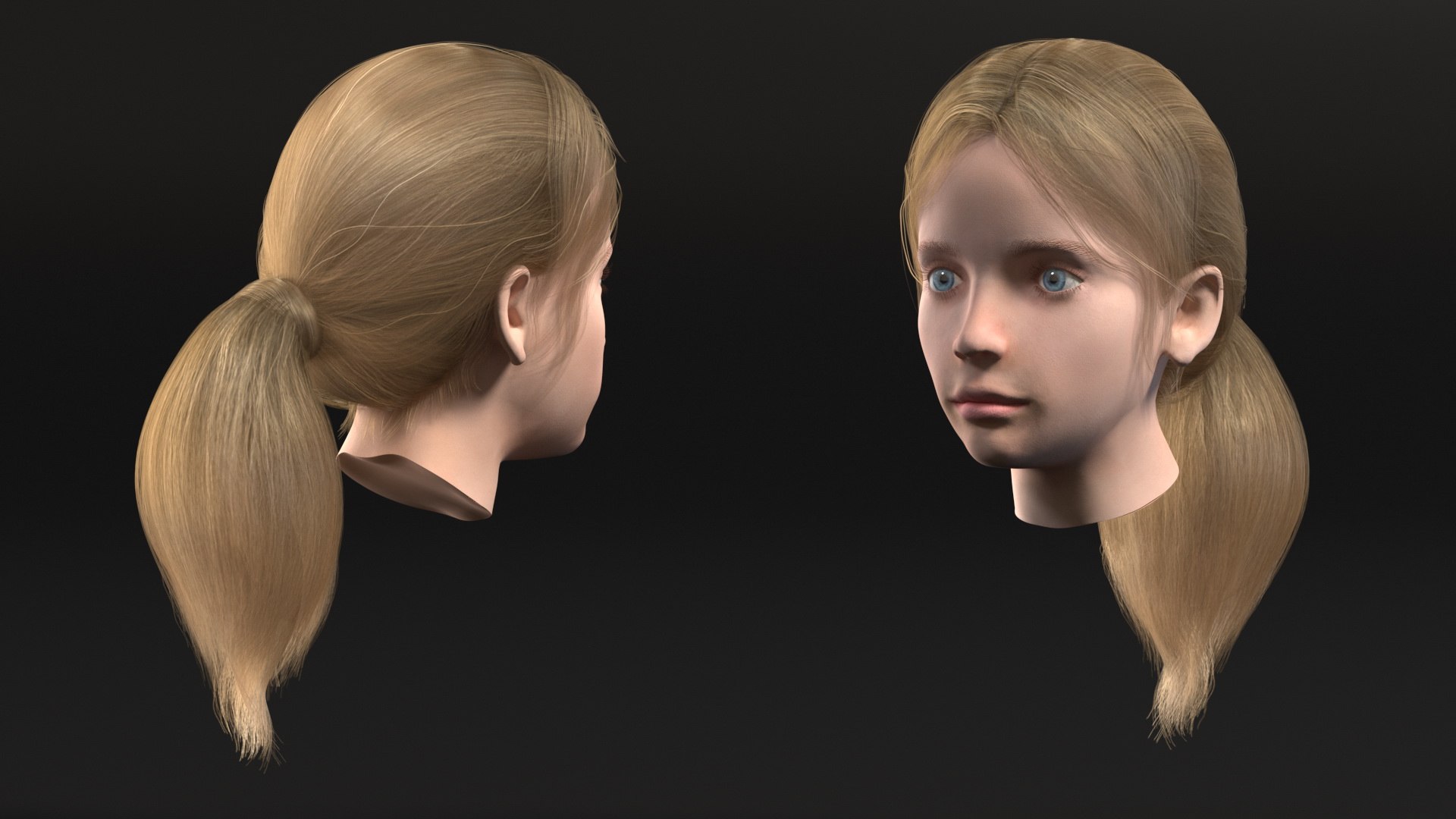 3D Kid Girl Heads Collection Model - TurboSquid 2001197