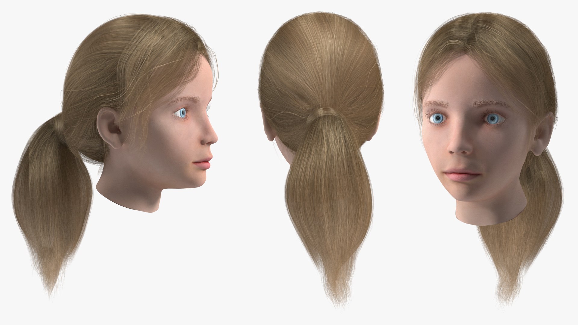 3D Kid Girl Heads Collection Model - TurboSquid 2001197