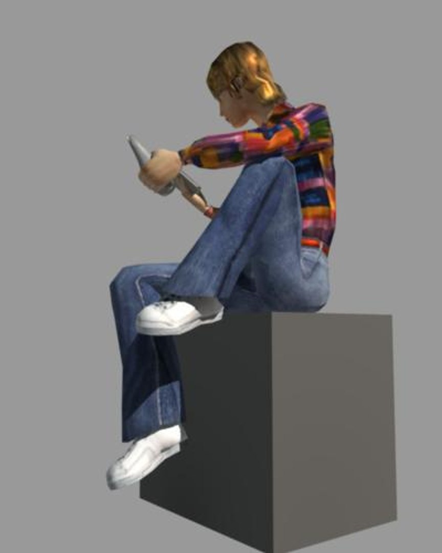 School Man 3d Model