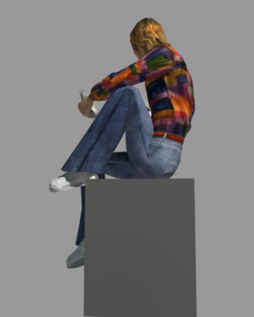 School Man 3d Model