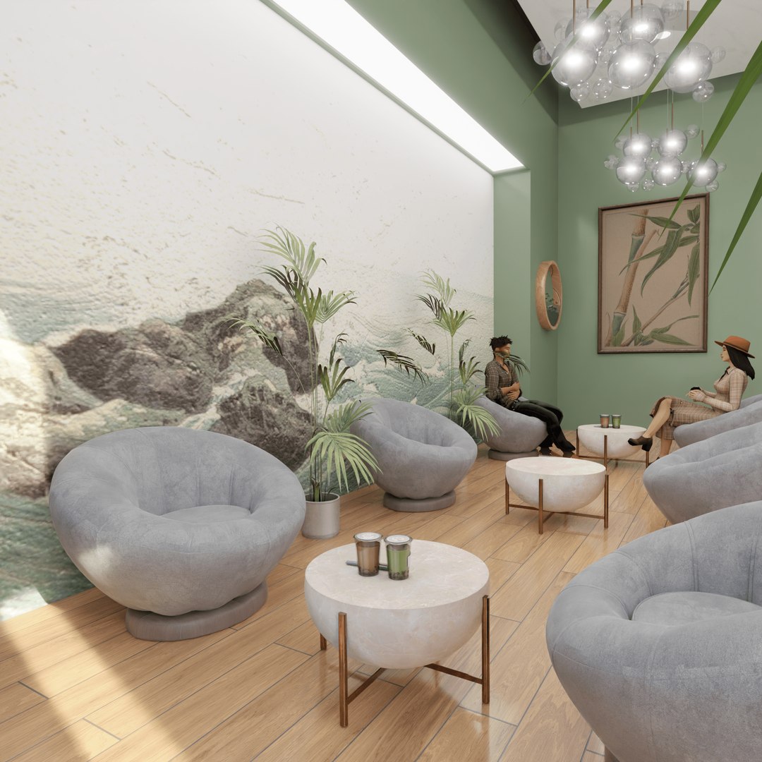 Bamboo Bubble Tea Cafe Blender Scene 3D Model - TurboSquid 2301139