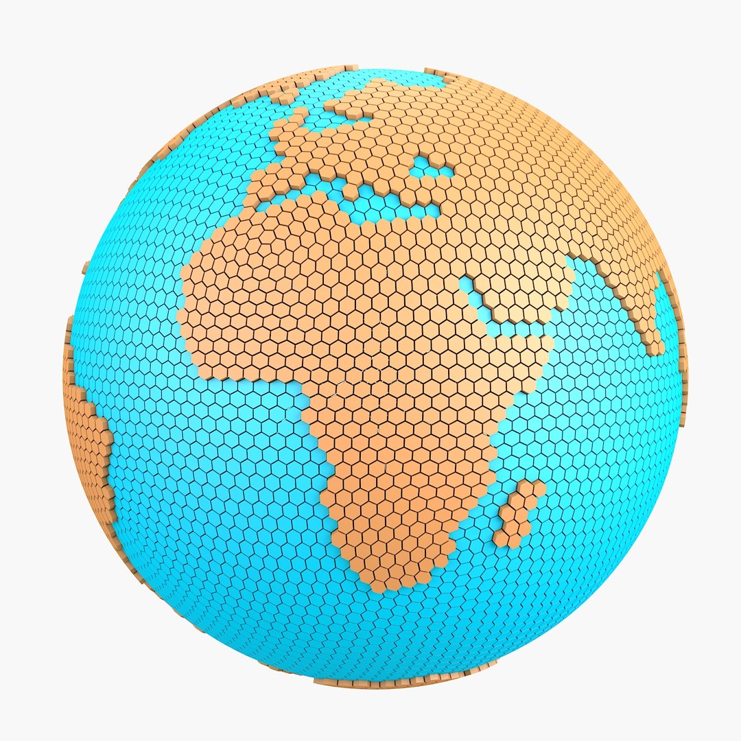 Earth Hexagons Model - TurboSquid 1257508