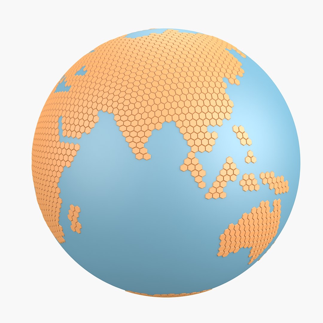 Earth Hexagons Model - TurboSquid 1257508