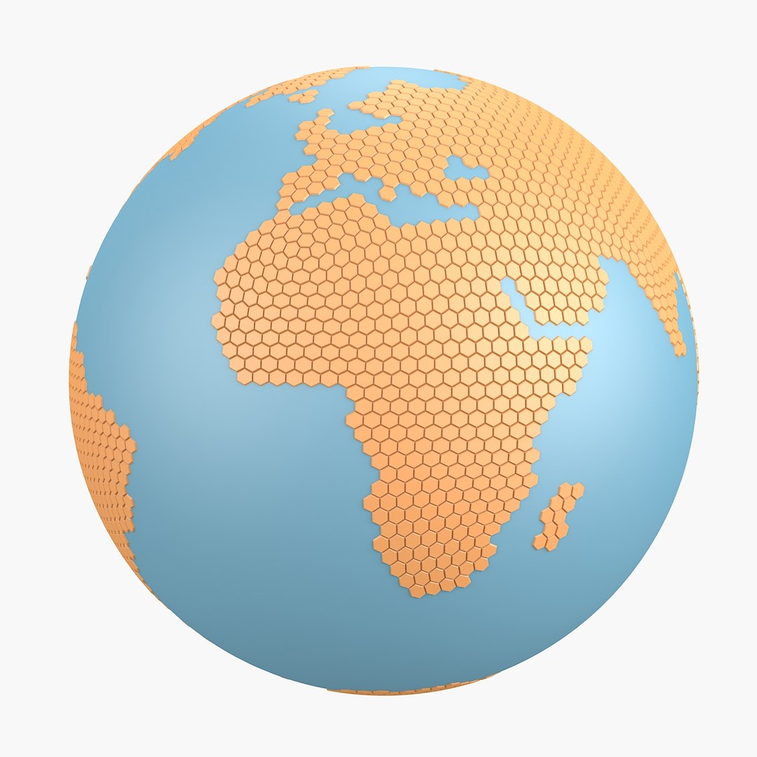 Earth Hexagons Model - TurboSquid 1257508