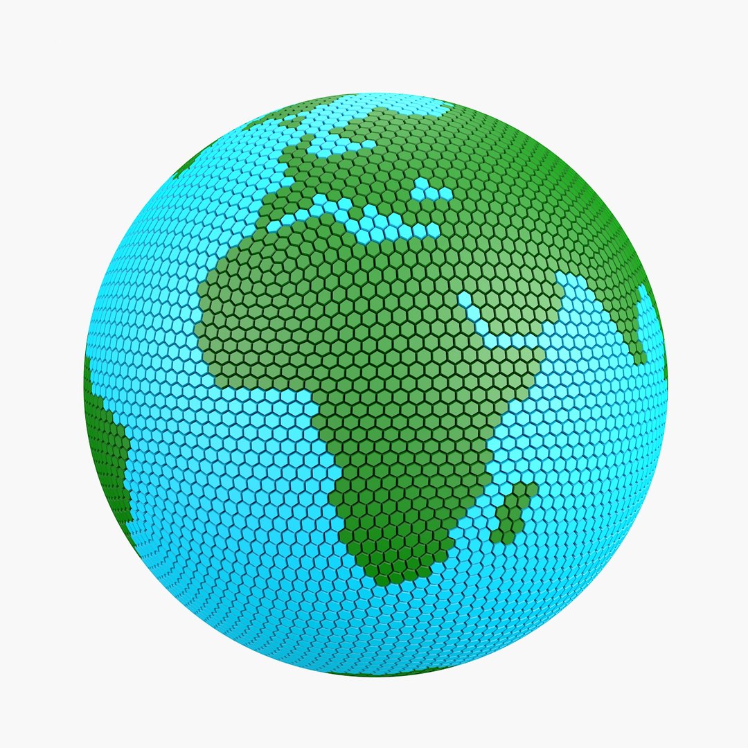 Earth Hexagons Model - TurboSquid 1257508