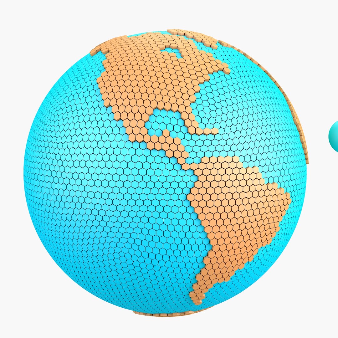 Earth Hexagons Model - TurboSquid 1257508