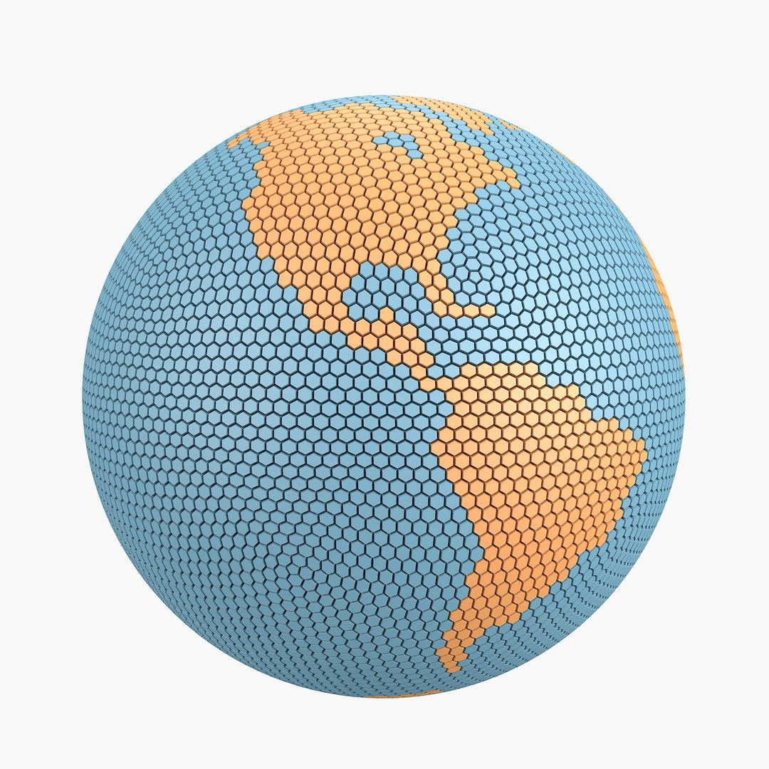 Earth Hexagons Model - TurboSquid 1257508