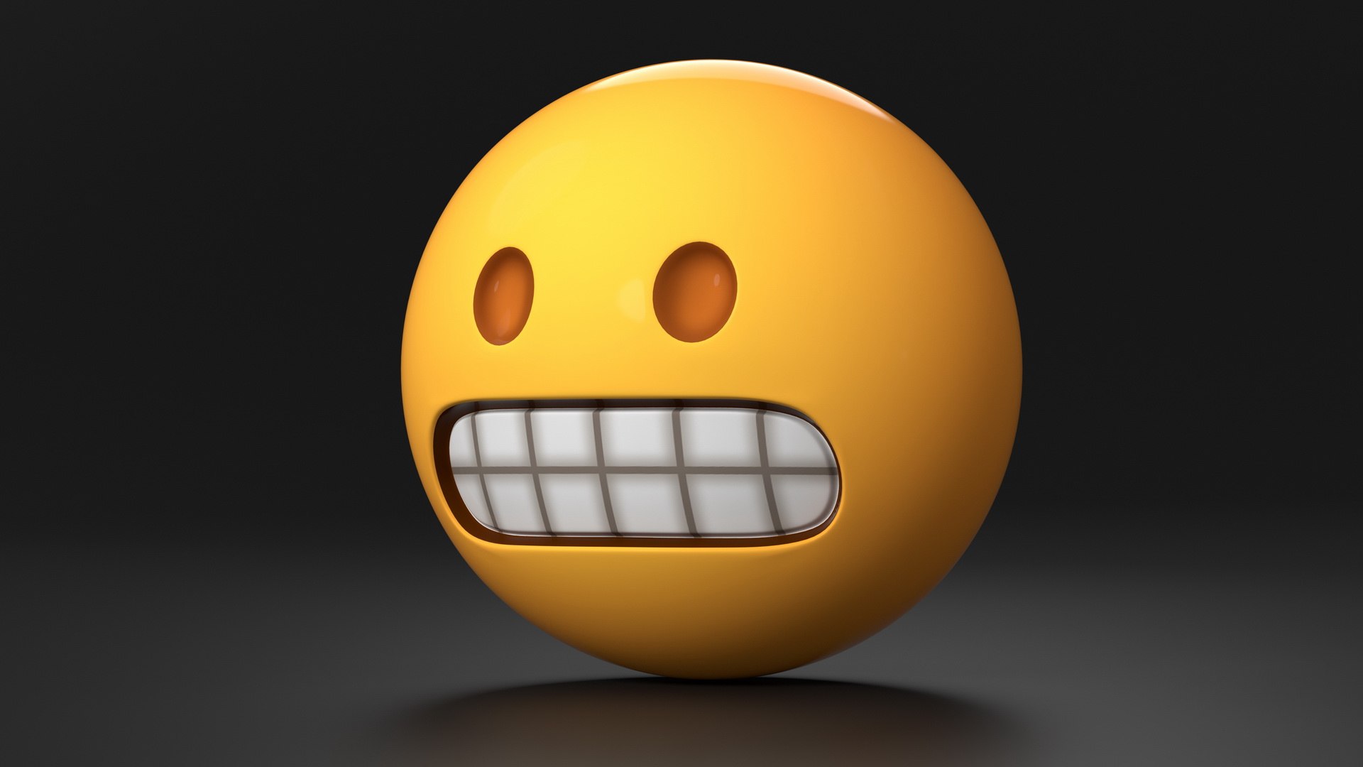 3D Emoji Grimacing Face - TurboSquid 2239285