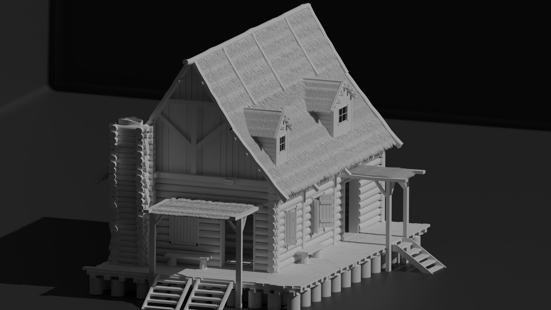 Log Cabin 3D - TurboSquid 2235871