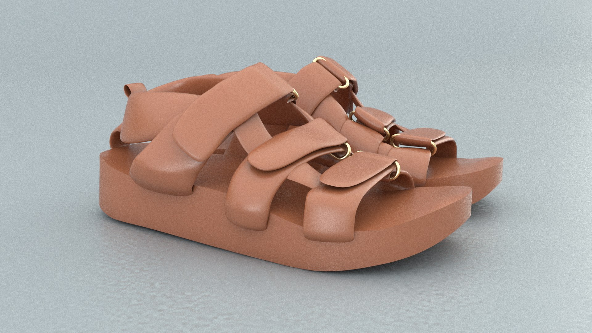 3D Laos Sandals Model - TurboSquid 2100035