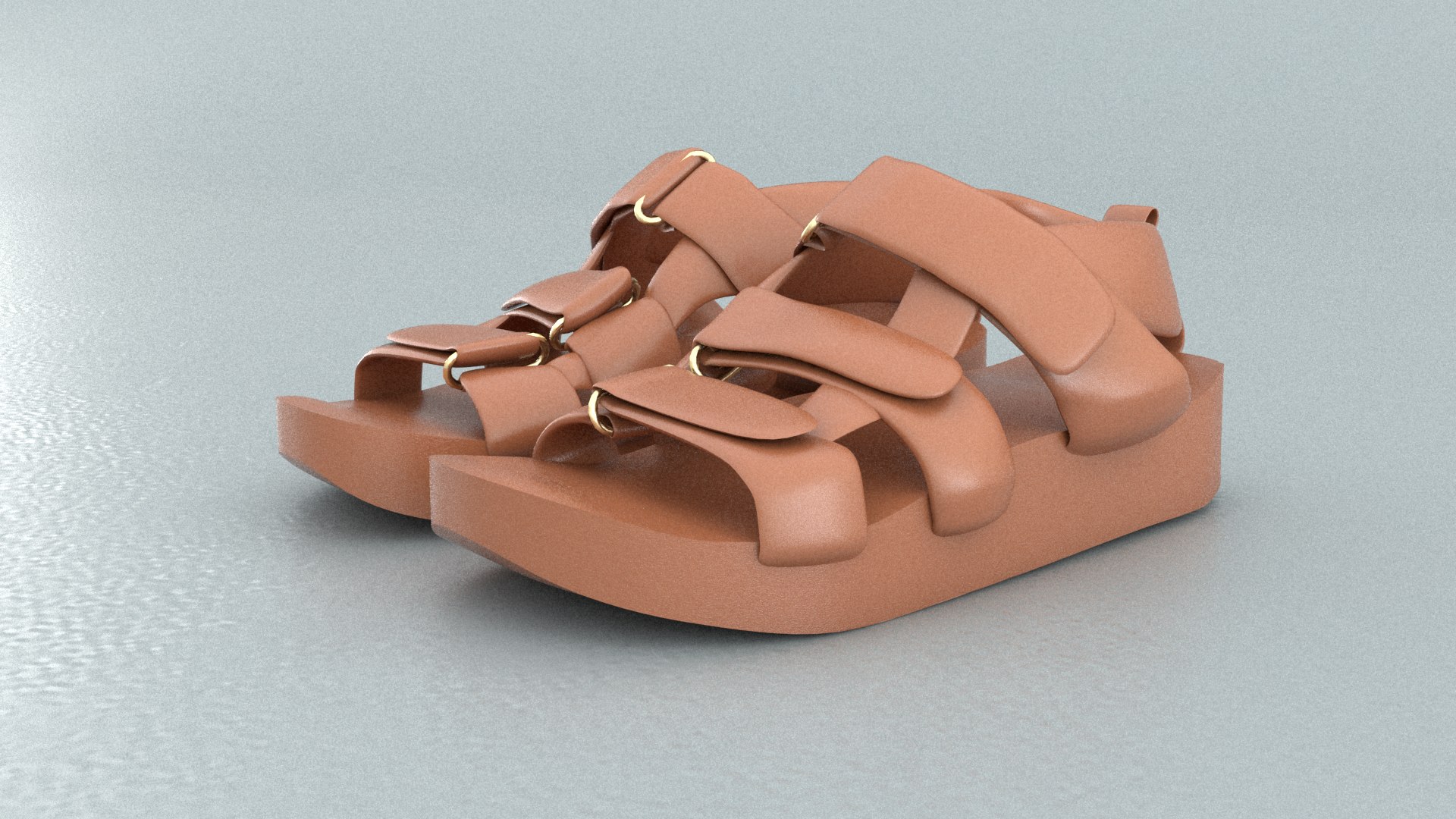 3D Laos Sandals Model - TurboSquid 2100035