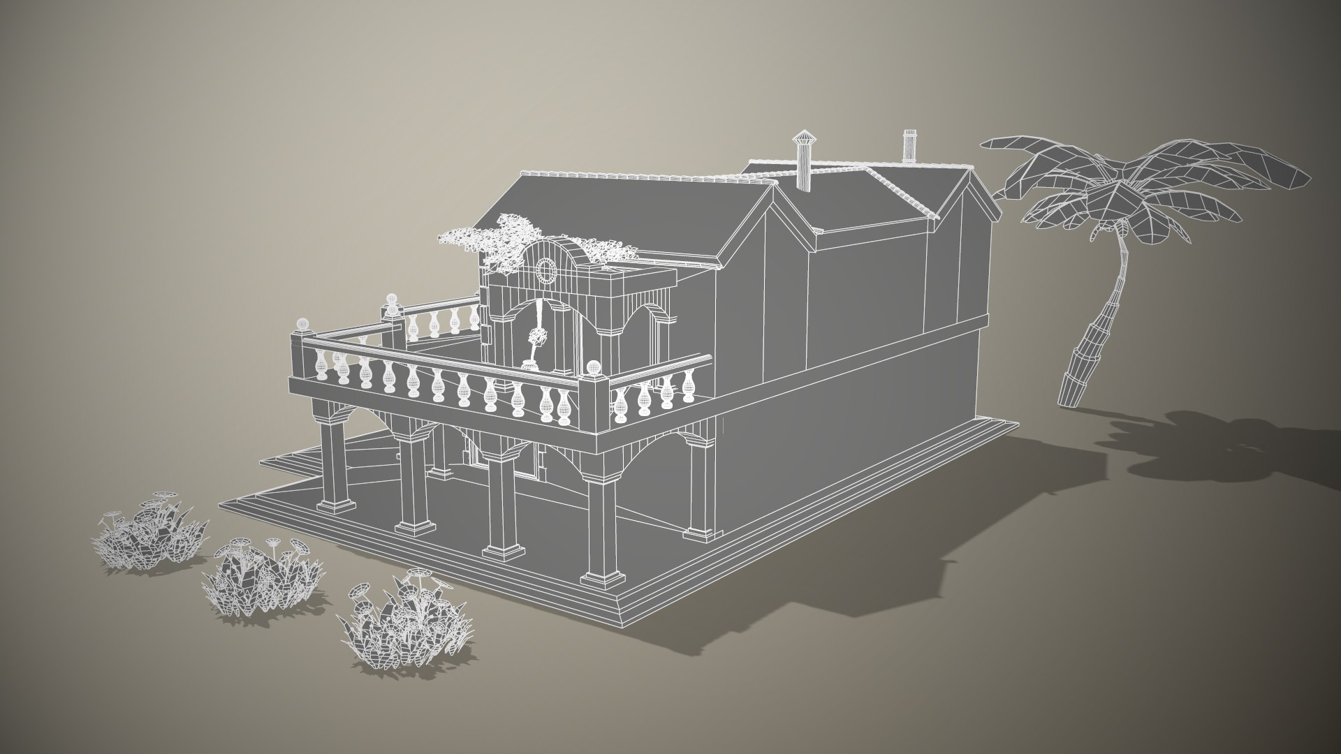 3D Stylized Tropical Building Model - TurboSquid 1463416
