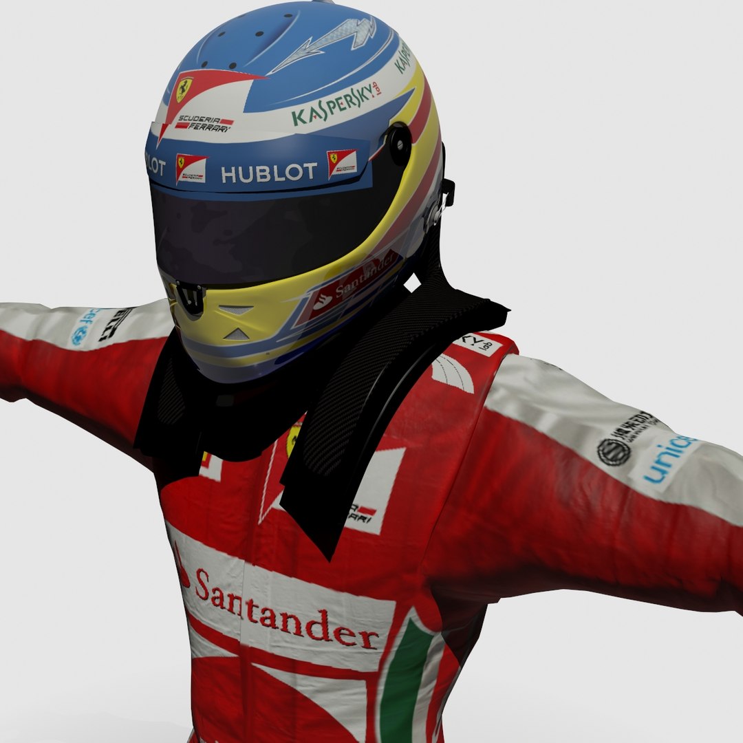 3d Formula Driver Fernando Alonso Model