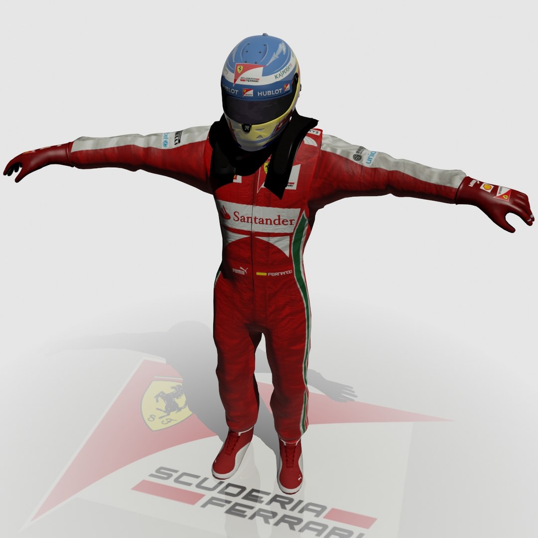 3d Formula Driver Fernando Alonso Model