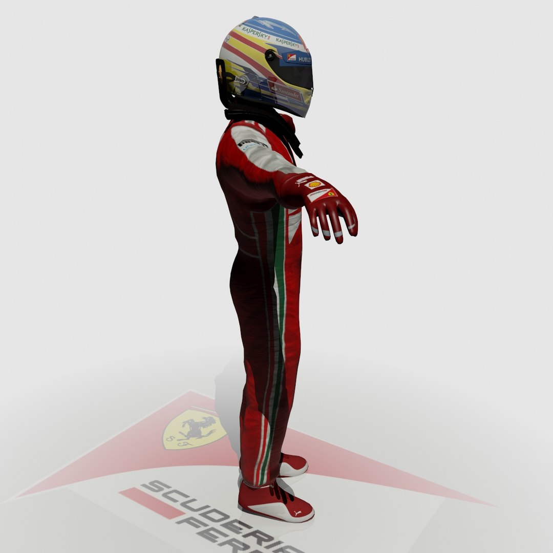 3d Formula Driver Fernando Alonso Model