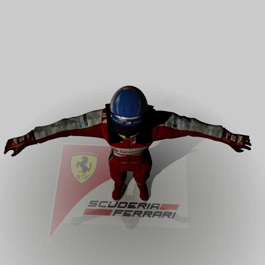3d Formula Driver Fernando Alonso Model
