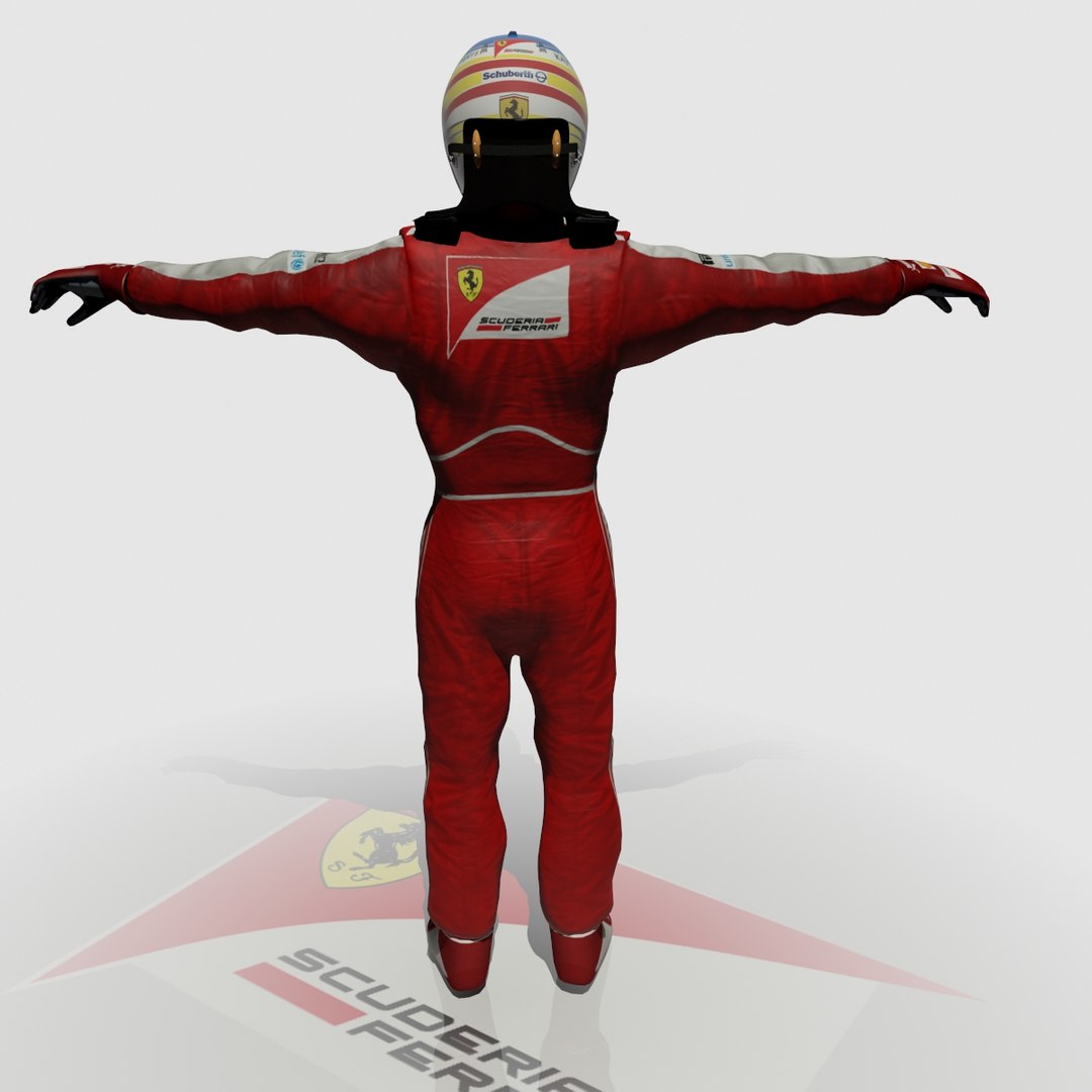 3d Formula Driver Fernando Alonso Model