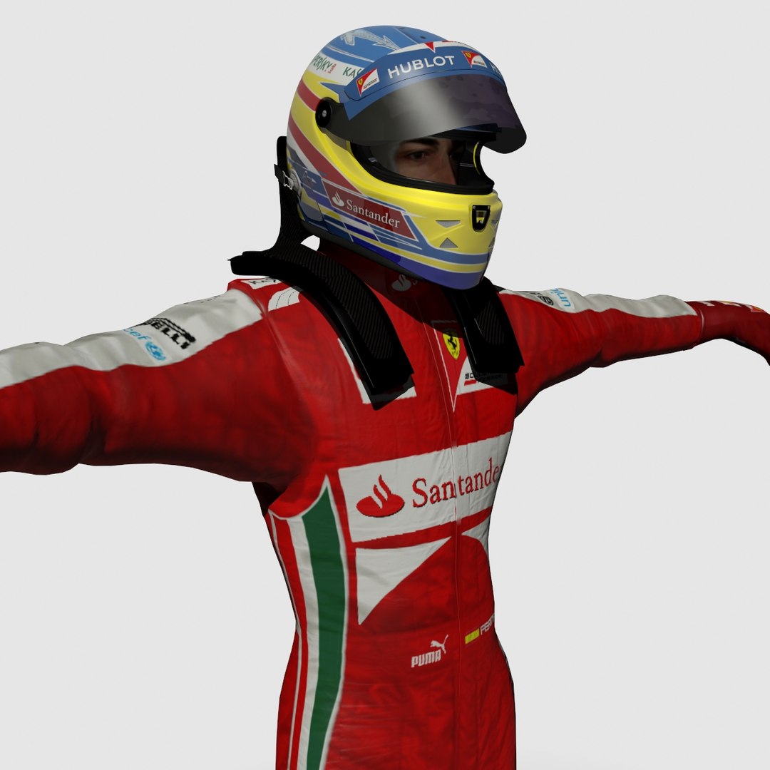 3d Formula Driver Fernando Alonso Model