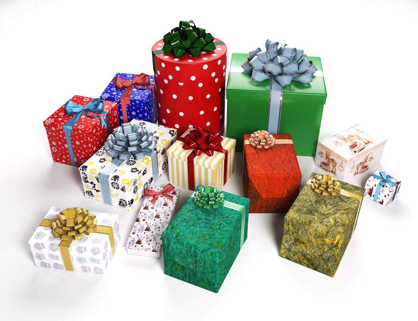 3D Model Christmas Presents - TurboSquid 1342337