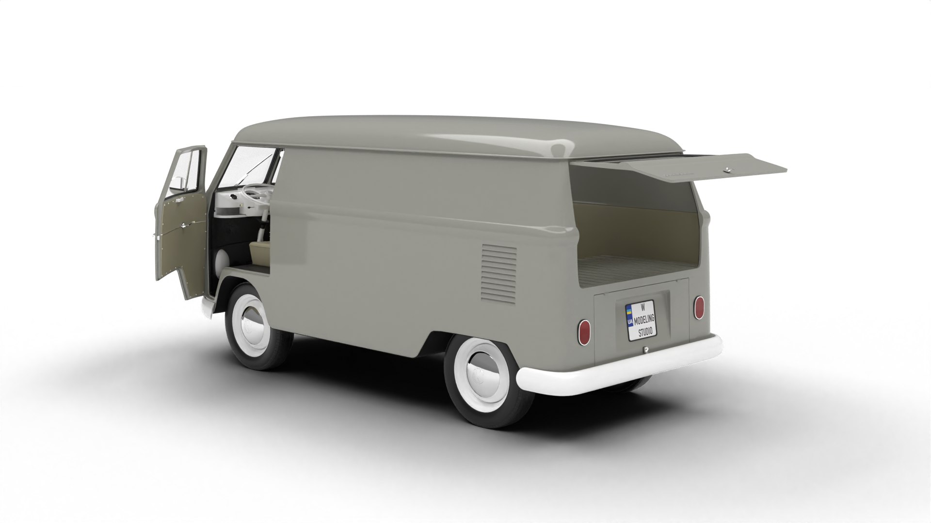 Volkswagen T1 Panel Van 1950 HQ 3d Model 3D Model - TurboSquid 2390135