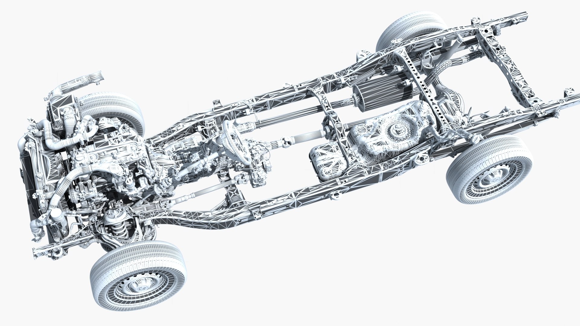 Pickup Truck Frame Chassis 3D Model - TurboSquid 2066732