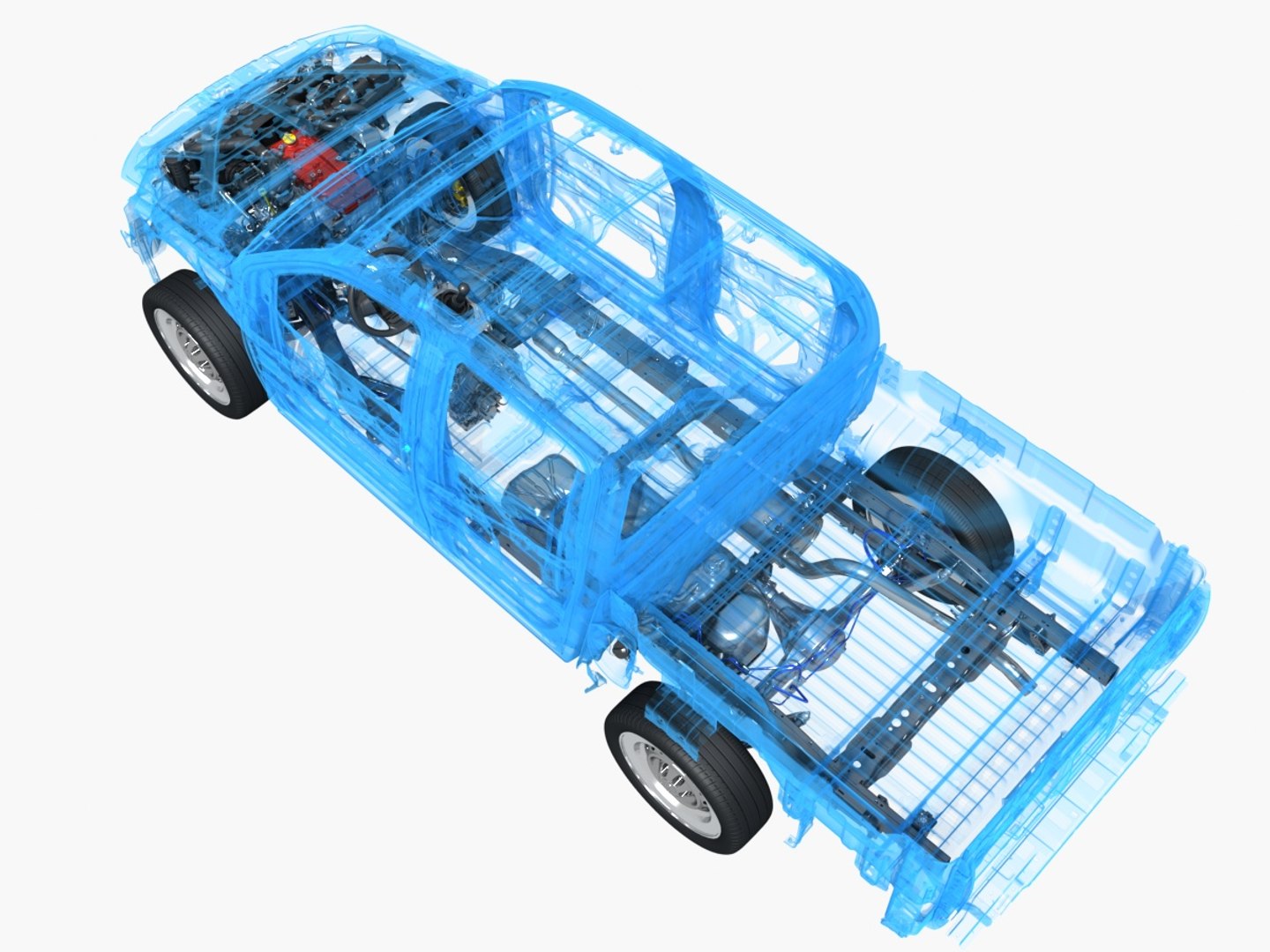 Pickup Truck Frame Chassis 3D Model - TurboSquid 2066732