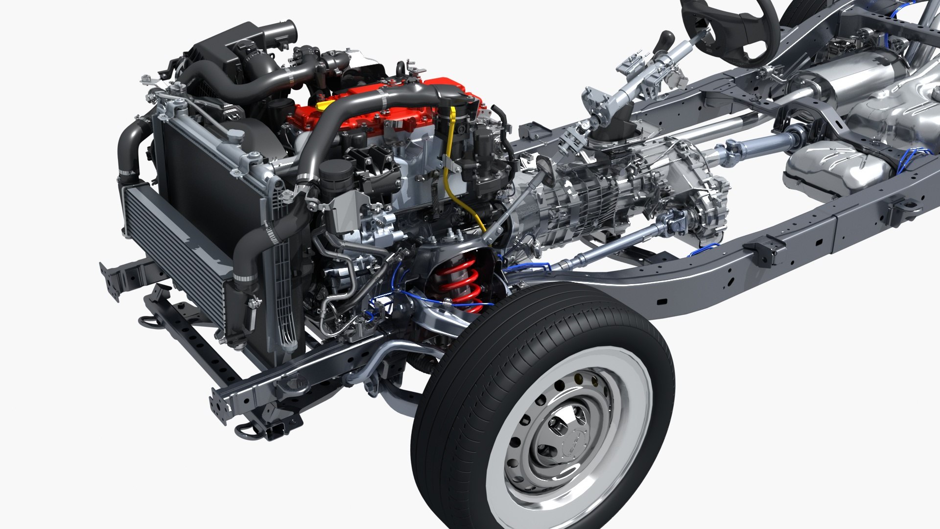 Pickup Truck Frame Chassis 3D Model - TurboSquid 2066732