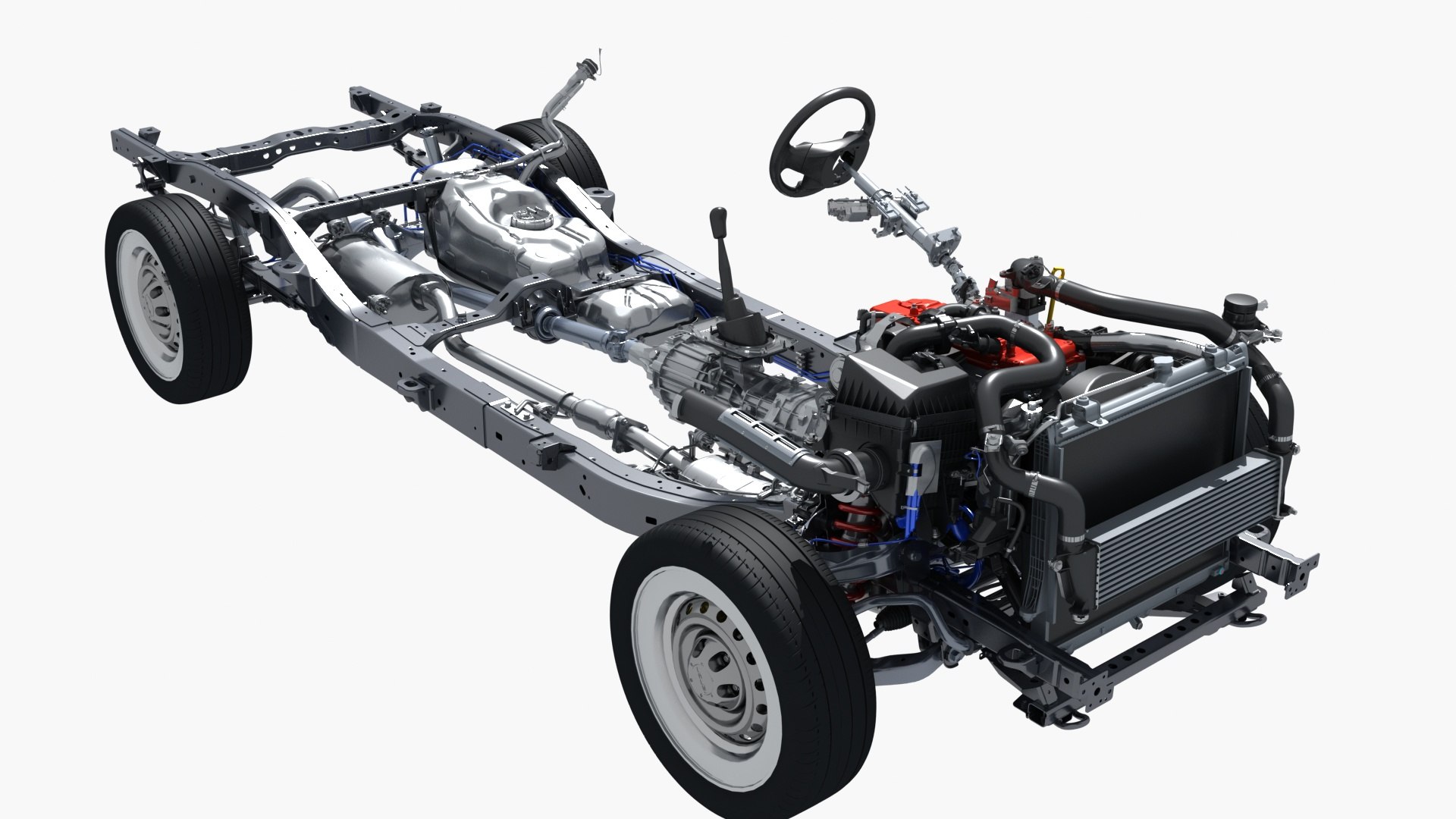 Pickup Truck Frame Chassis 3D Model - TurboSquid 2066732