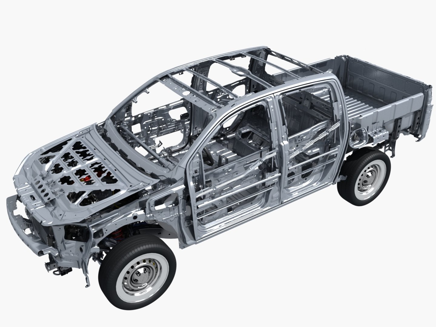 Pickup Truck Frame Chassis 3D Model - TurboSquid 2066732