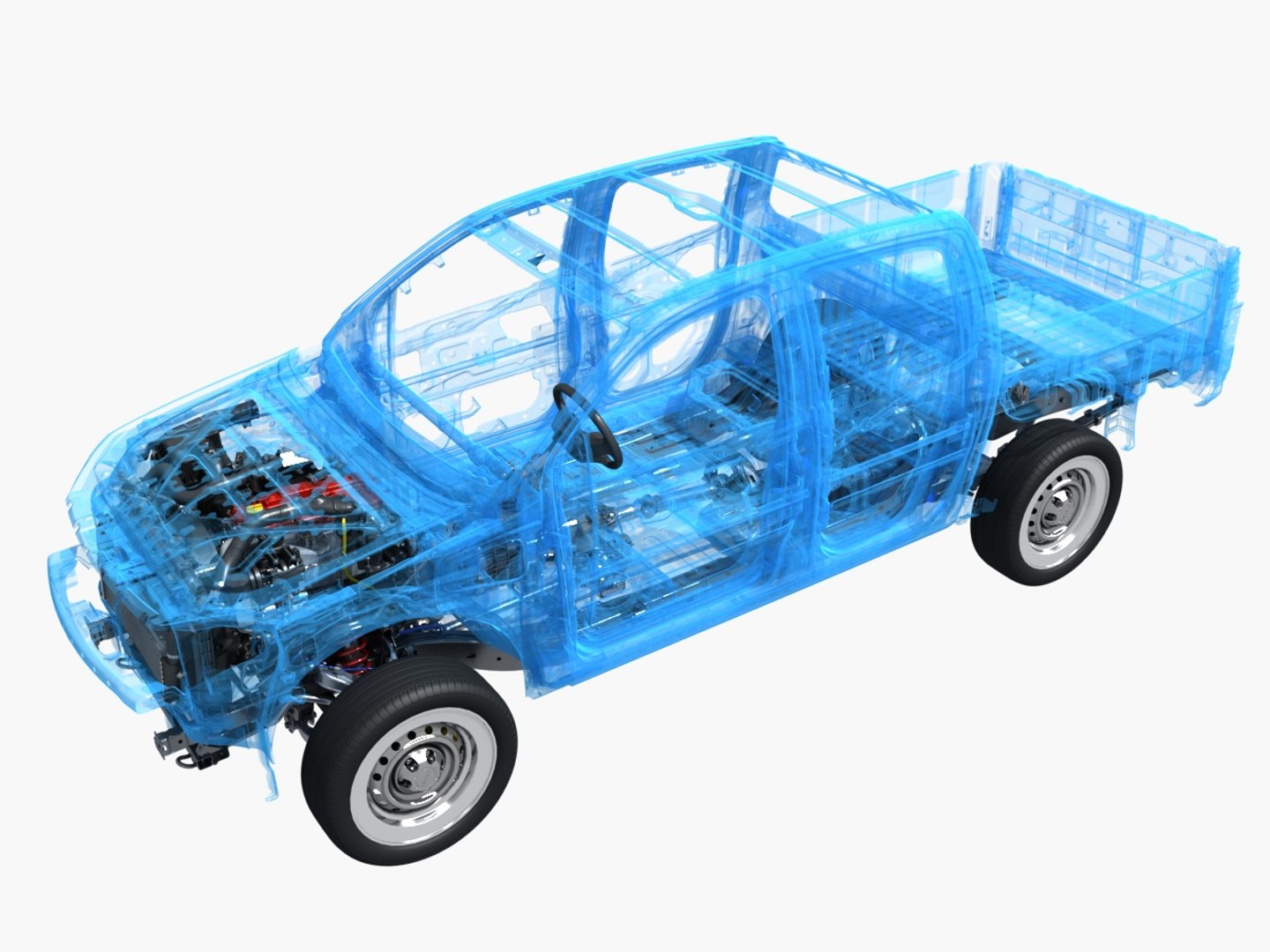 Pickup Truck Frame Chassis 3D Model - TurboSquid 2066732