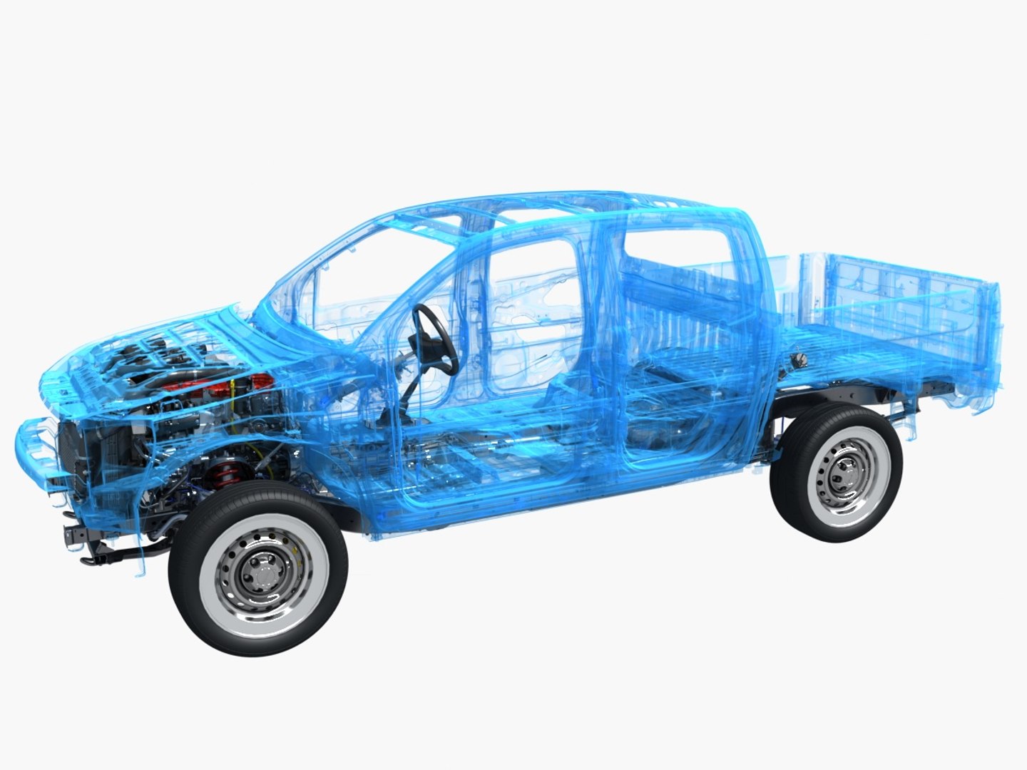 Pickup Truck Frame Chassis 3D Model - TurboSquid 2066732