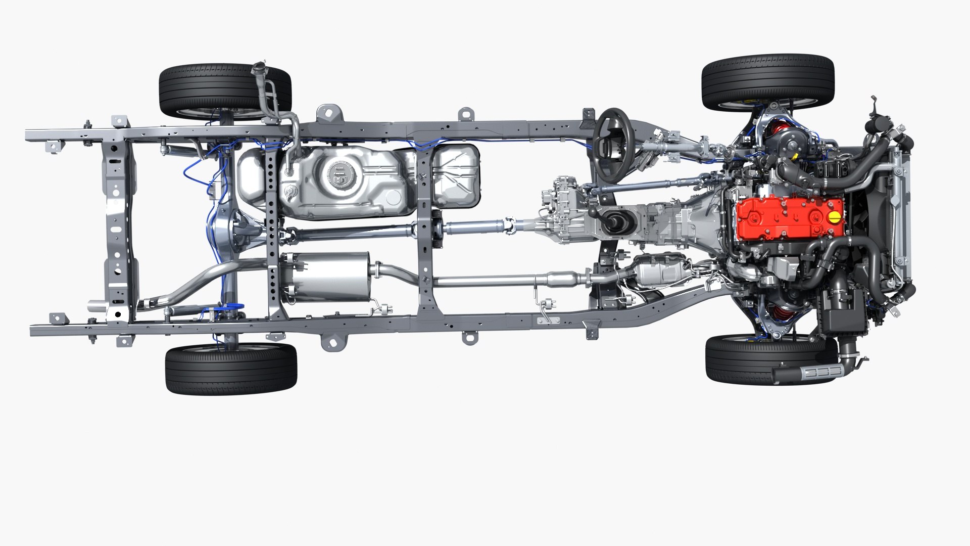 Pickup Truck Frame Chassis 3D Model - TurboSquid 2066732