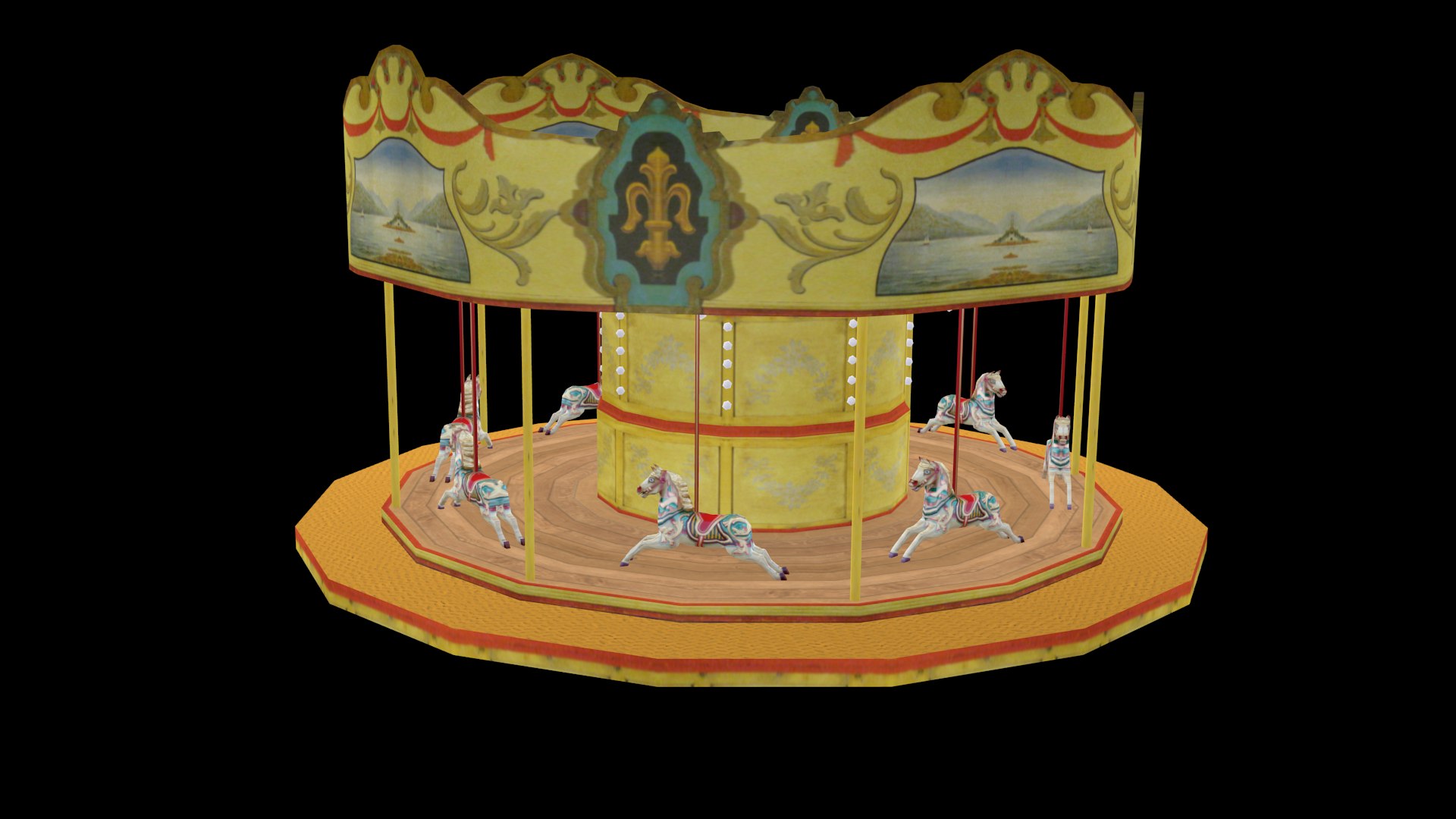 Carousel 3D model - TurboSquid 1676842