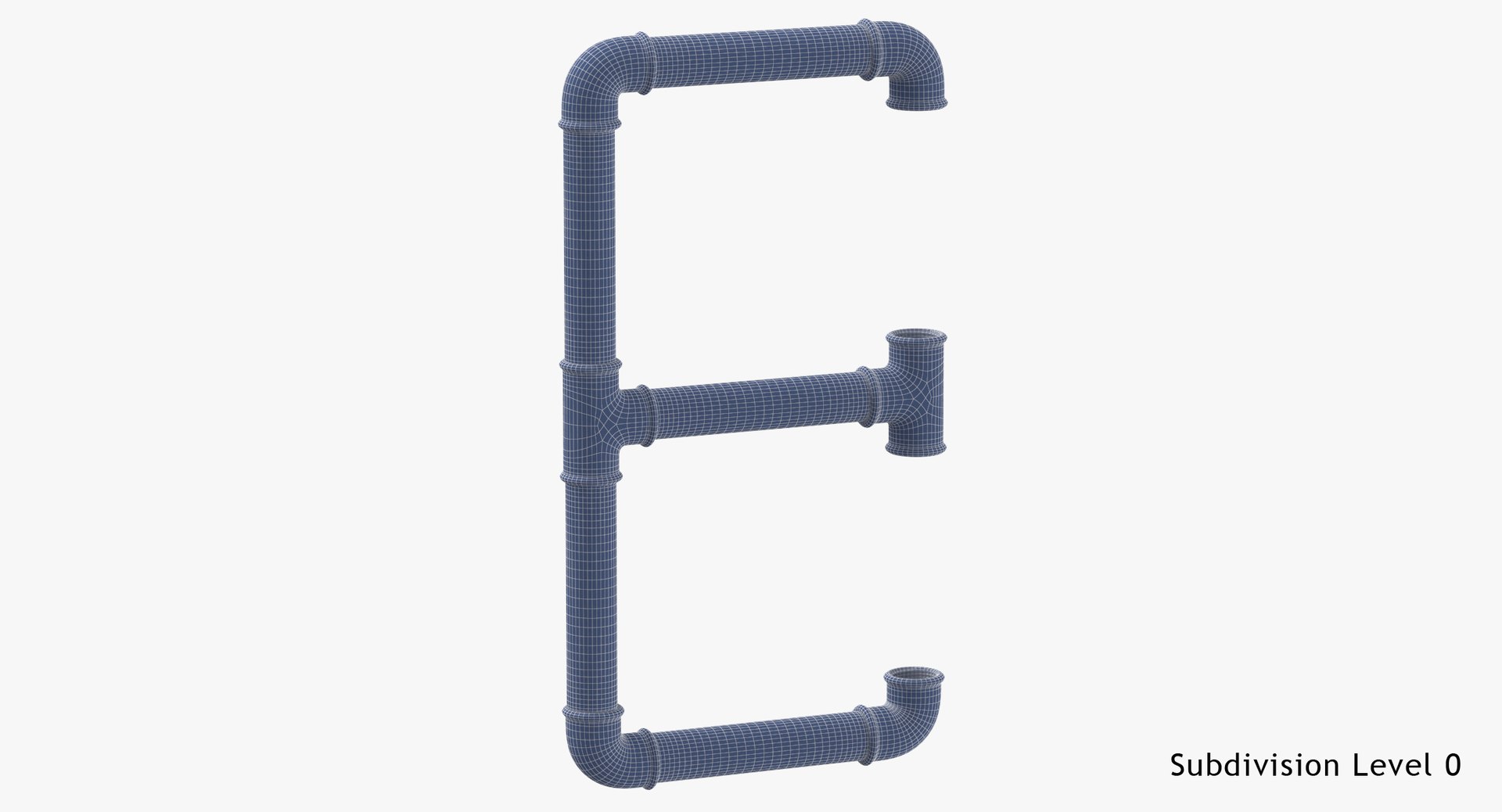 3D galvanized steel pipe letter - TurboSquid 1436506