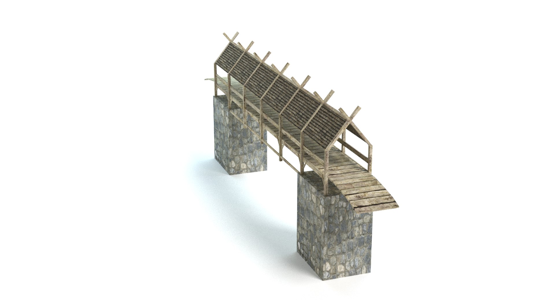 Medieval Bridge 3d Model