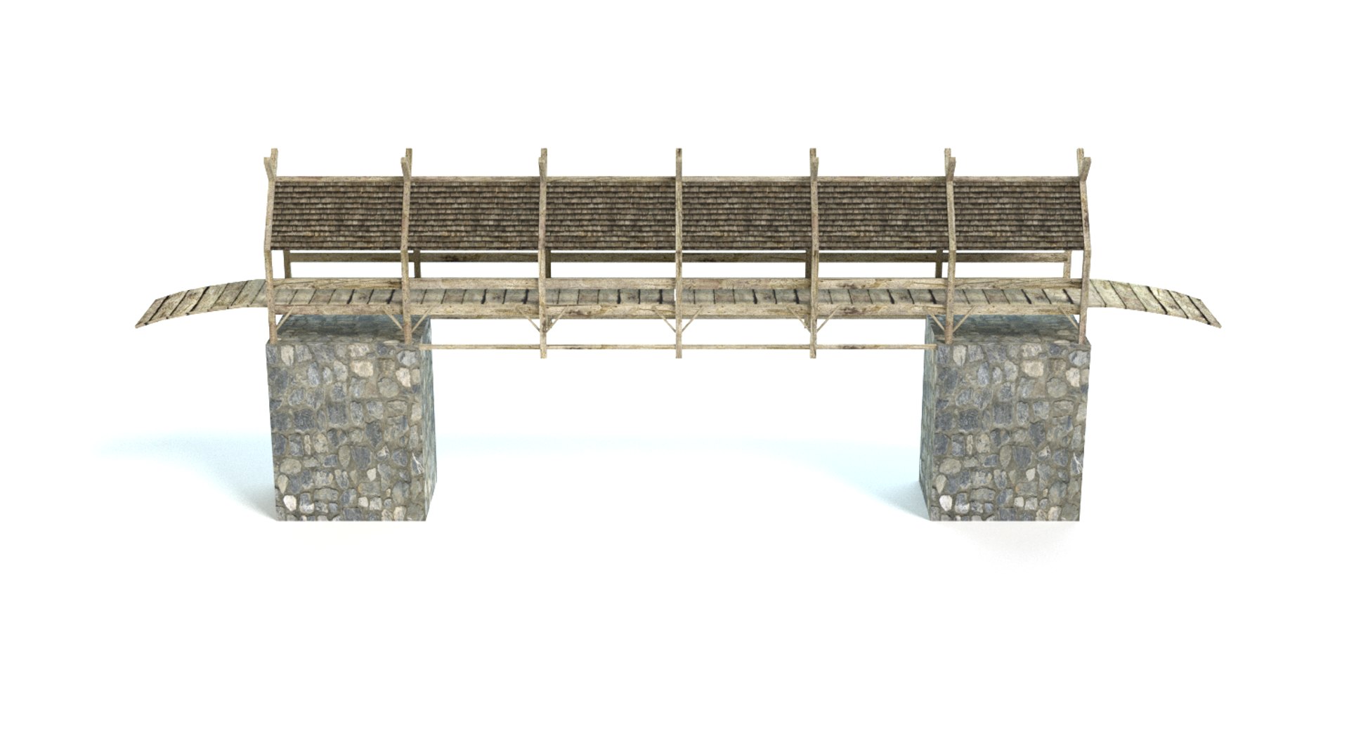 Medieval Bridge 3d Model