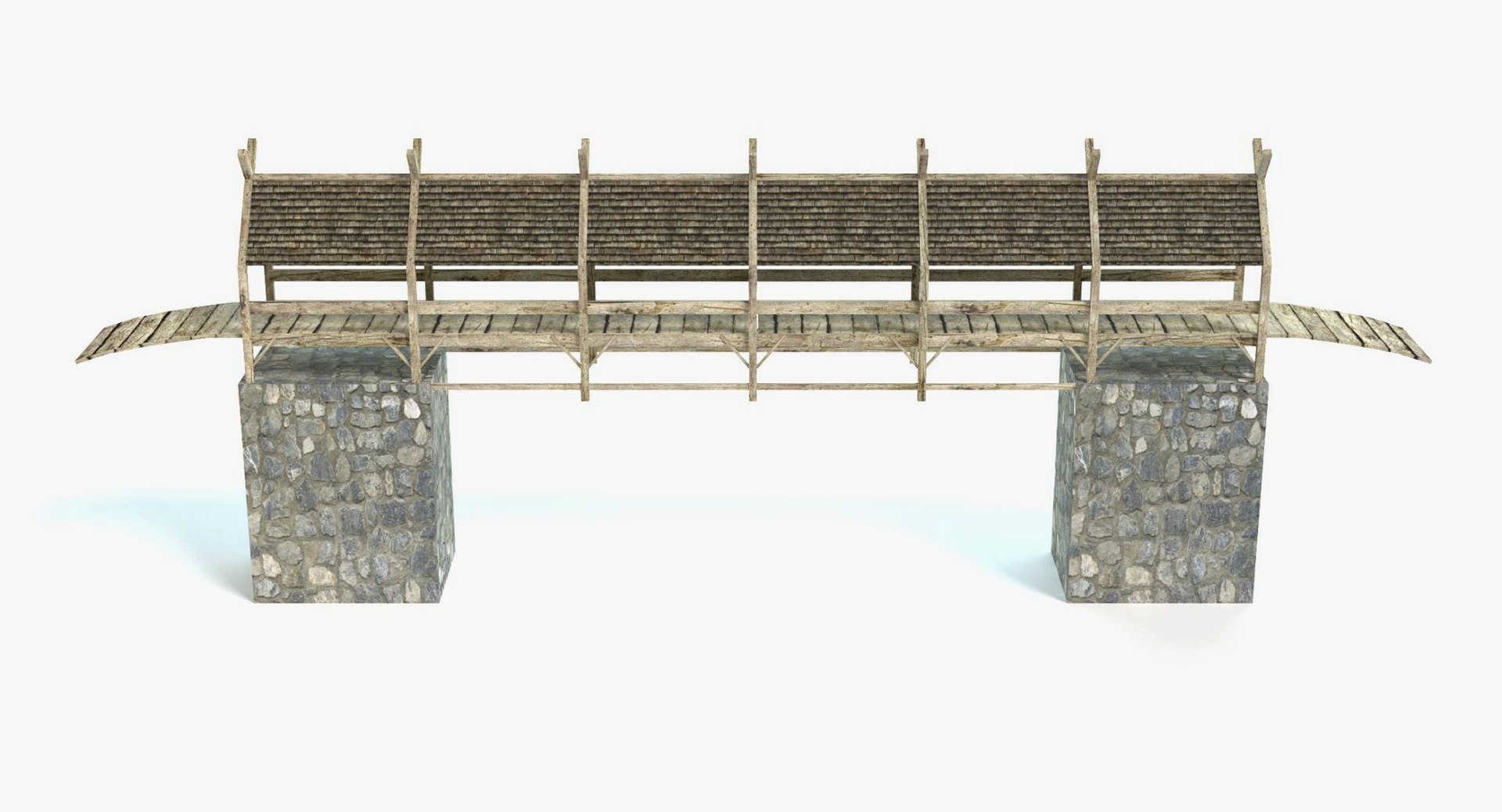 Medieval Bridge 3d Model