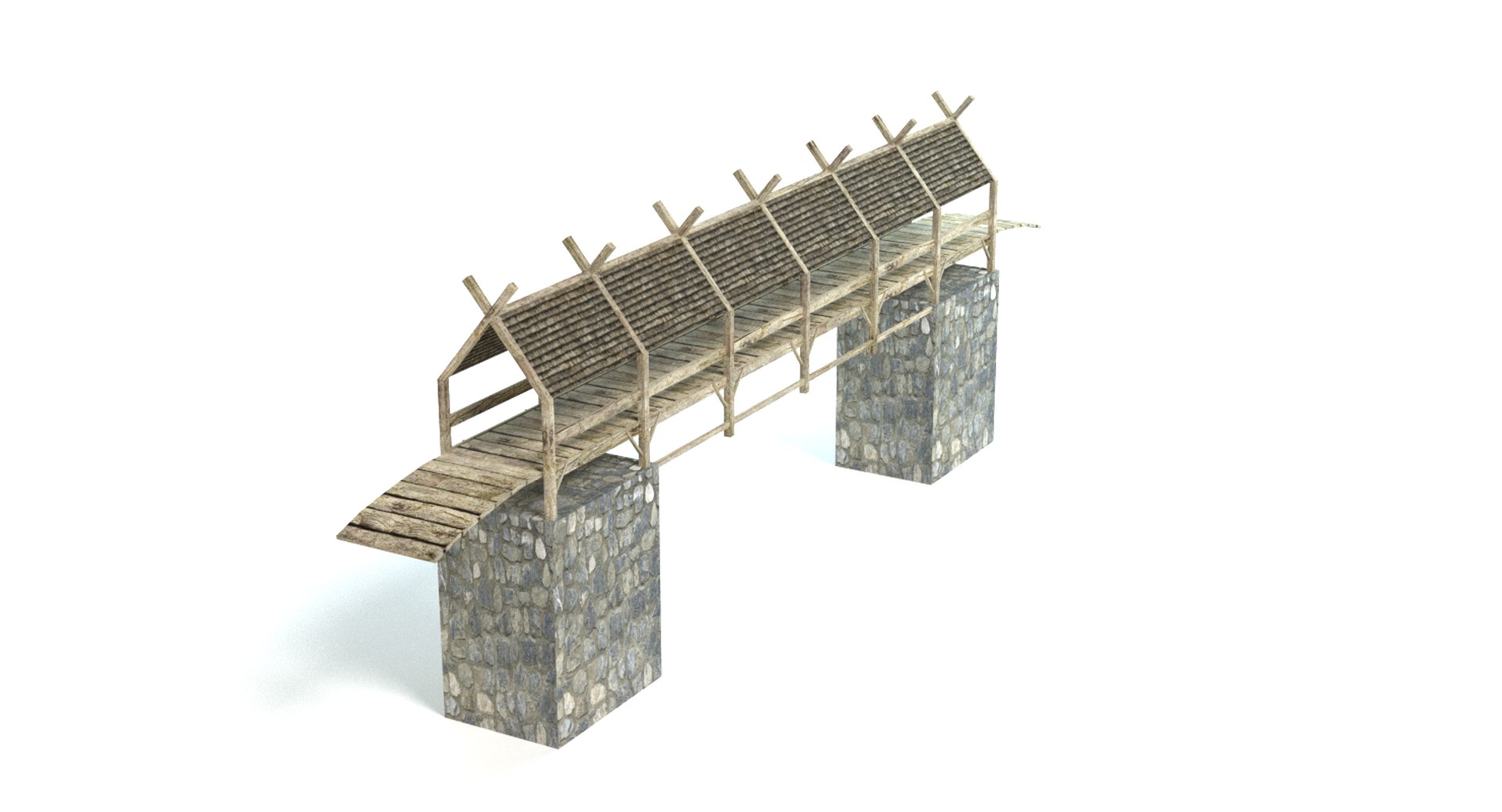 Medieval Bridge 3d Model