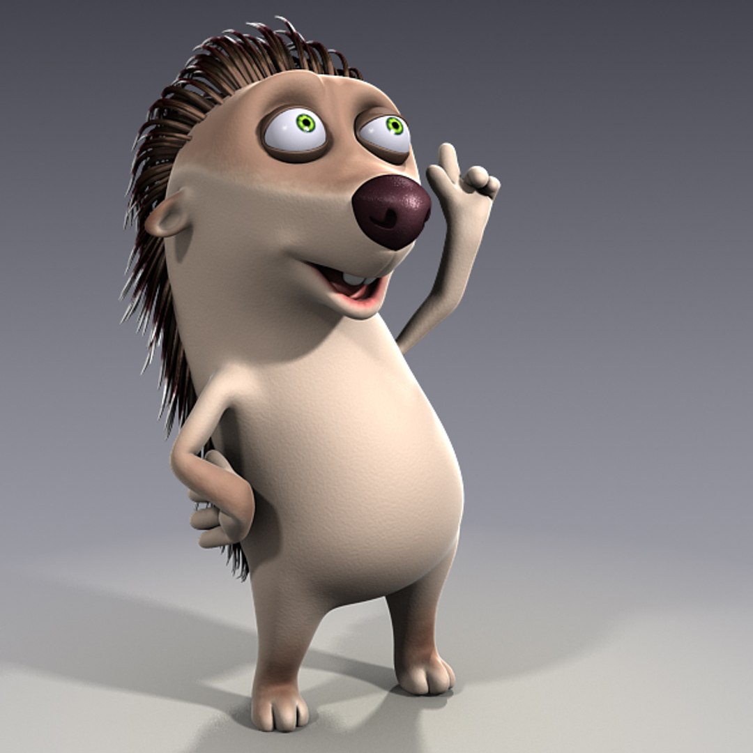 Hedgehog Cartoon 3d Model