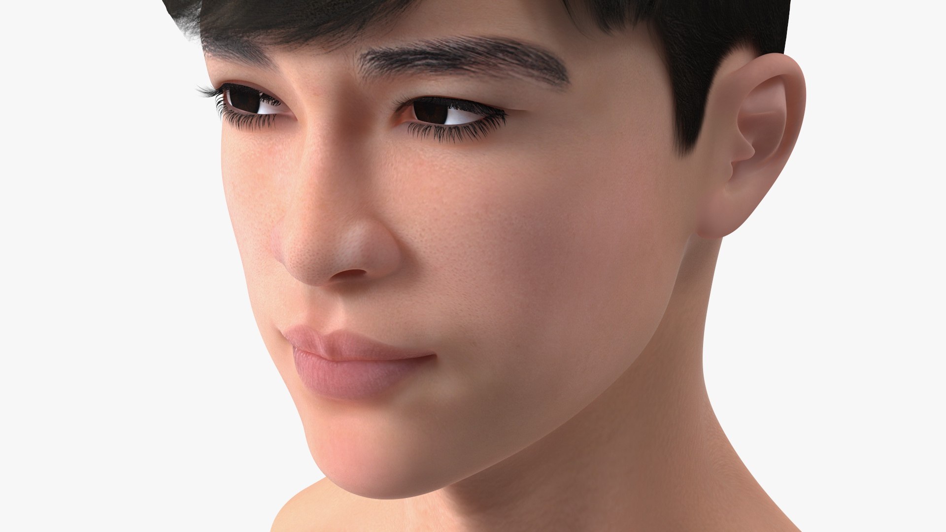 Asian Man Heads Collection Model - TurboSquid 2000803