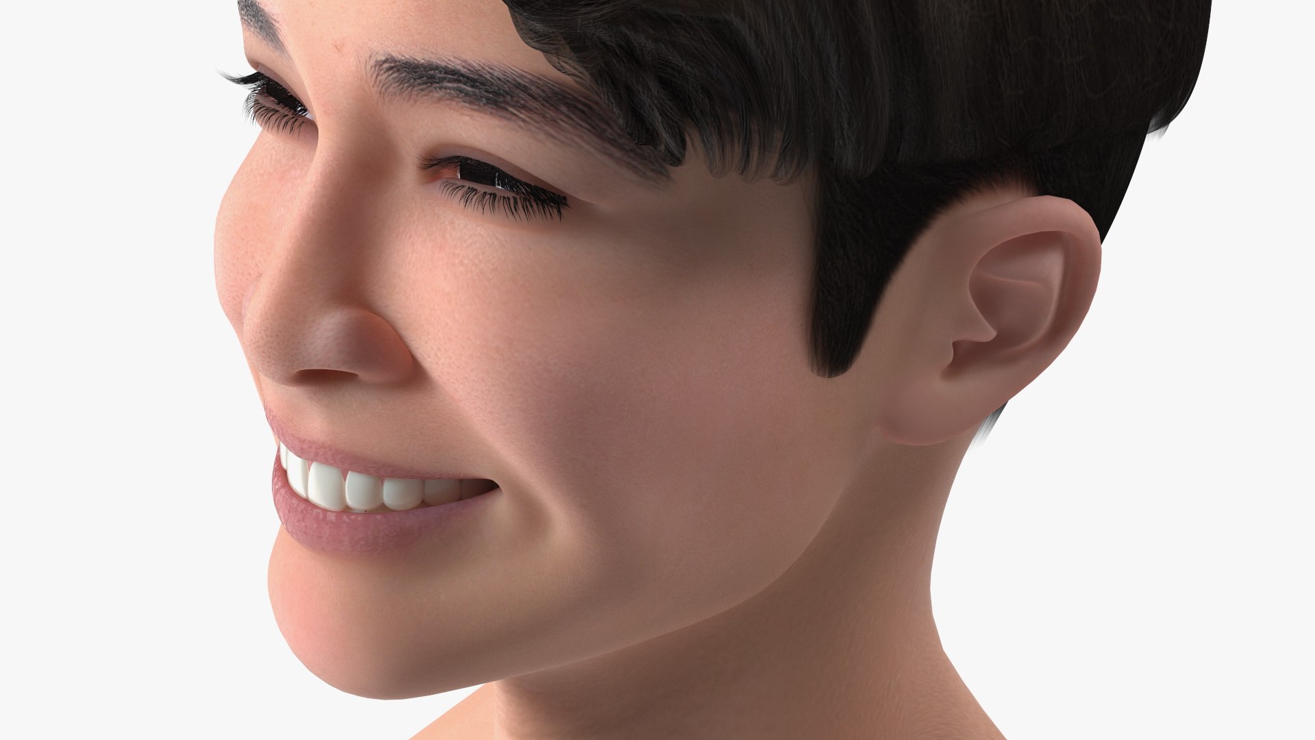 Asian Man Heads Collection Model - TurboSquid 2000803