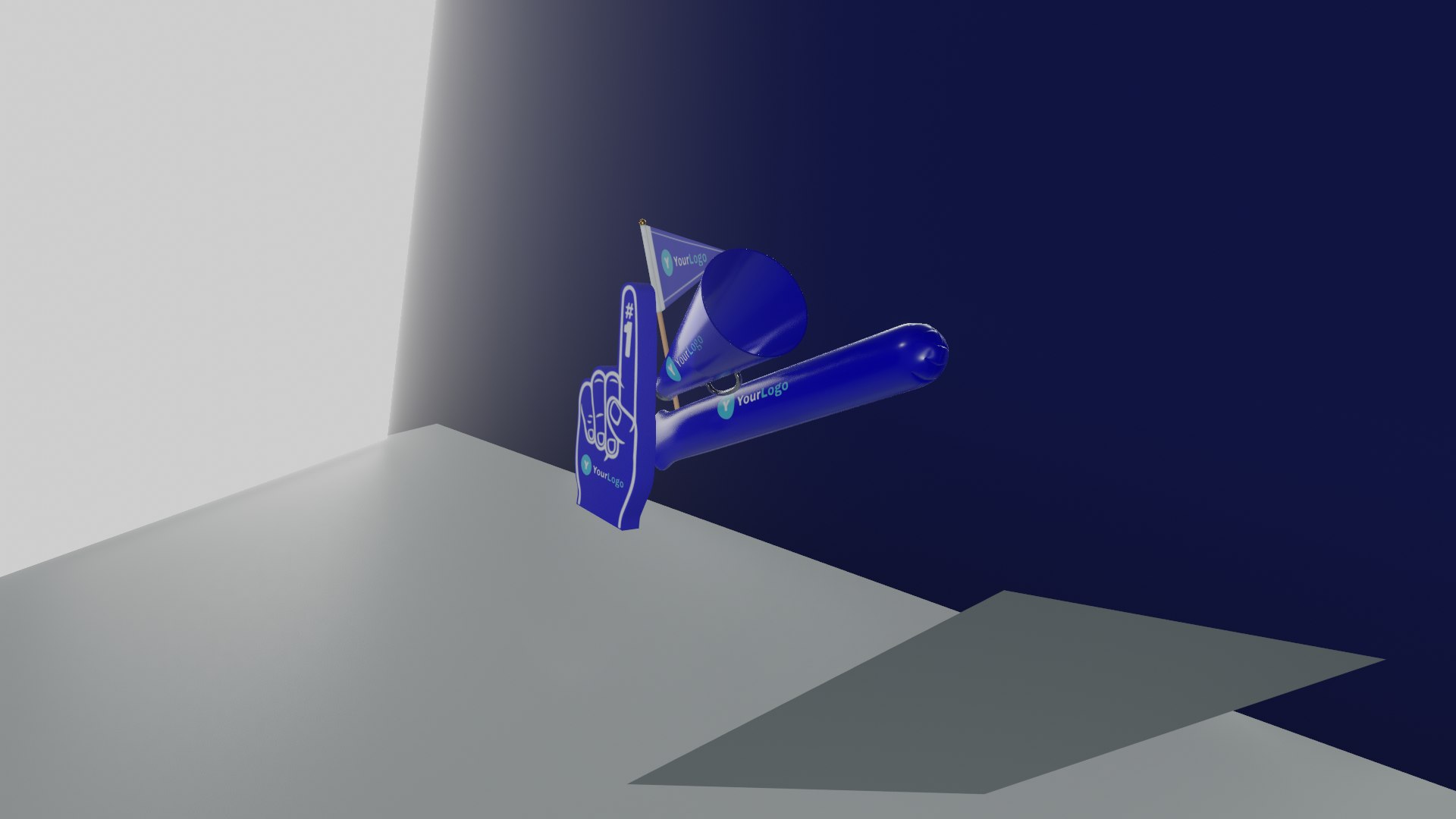 Sports Audience Merch Sponsorship Pack Megaphone Noise Maker Flag Foam ...