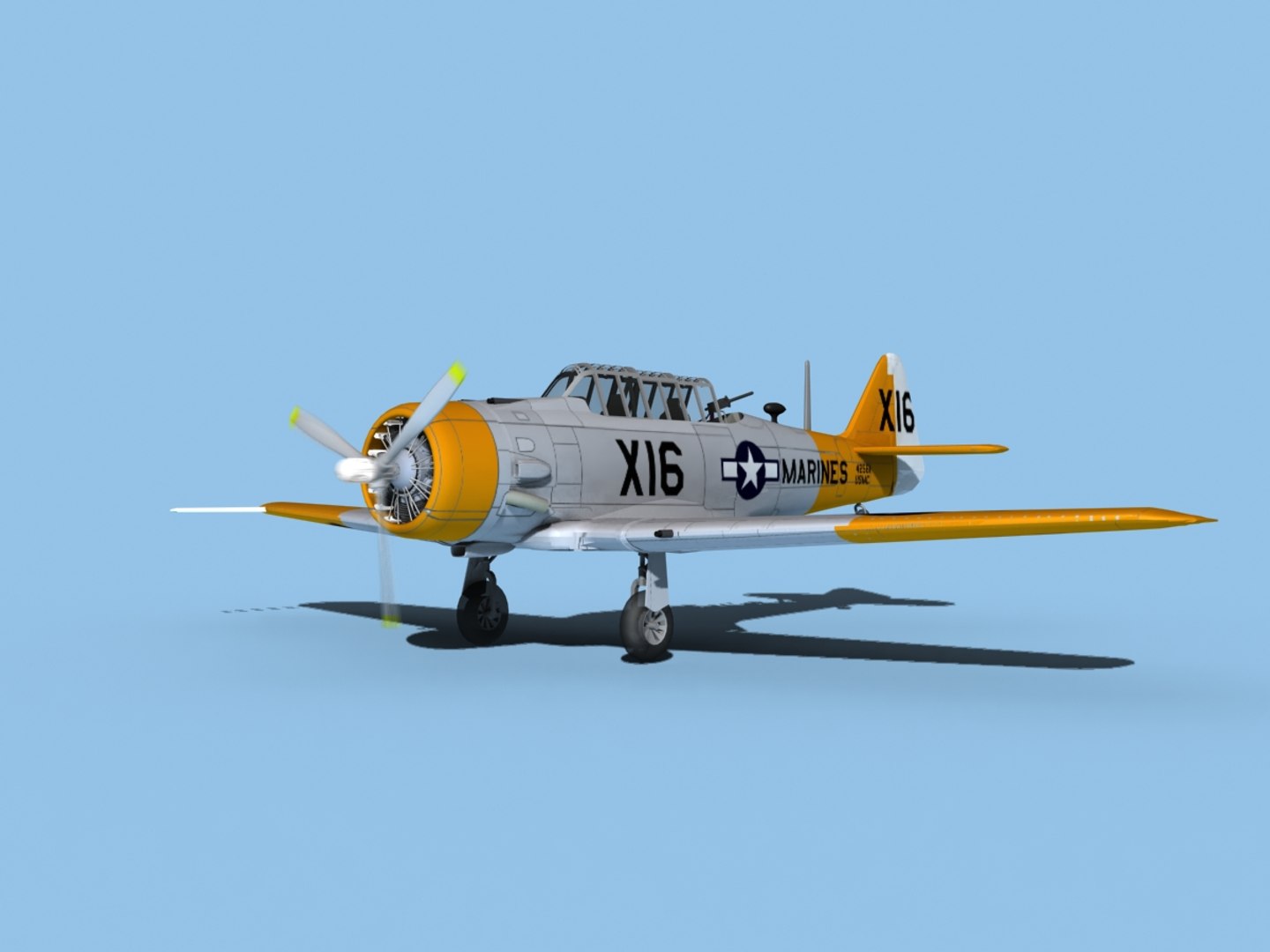 Snj harvard north american model - TurboSquid 1489658