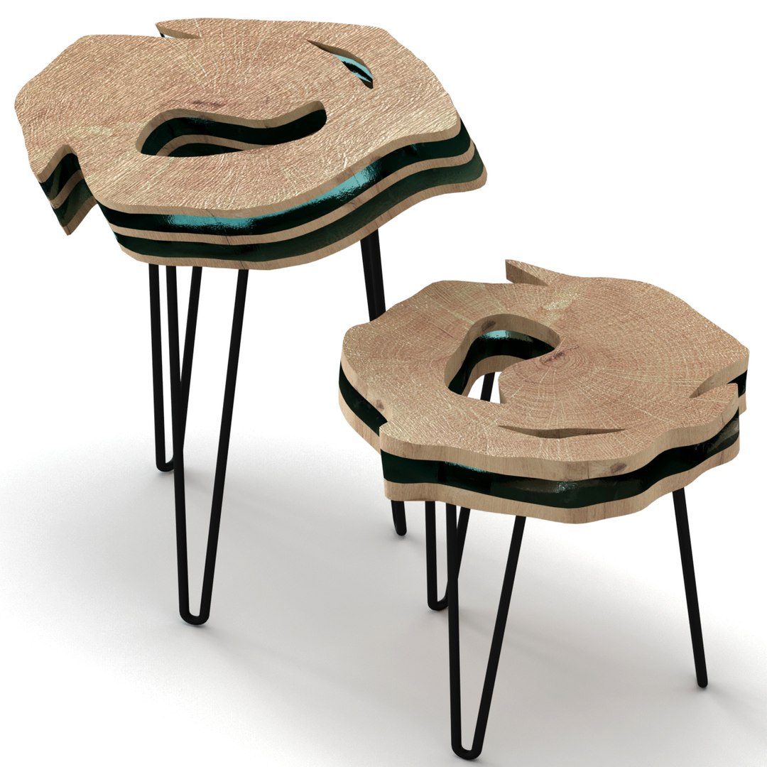 3D slab coffee tables model - TurboSquid 1662791